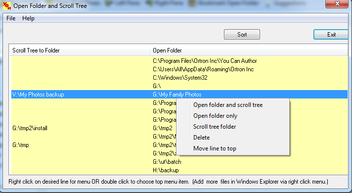 Open Folder Bookmarks in Windows Explorer or Dual Explorers to Speedup ...